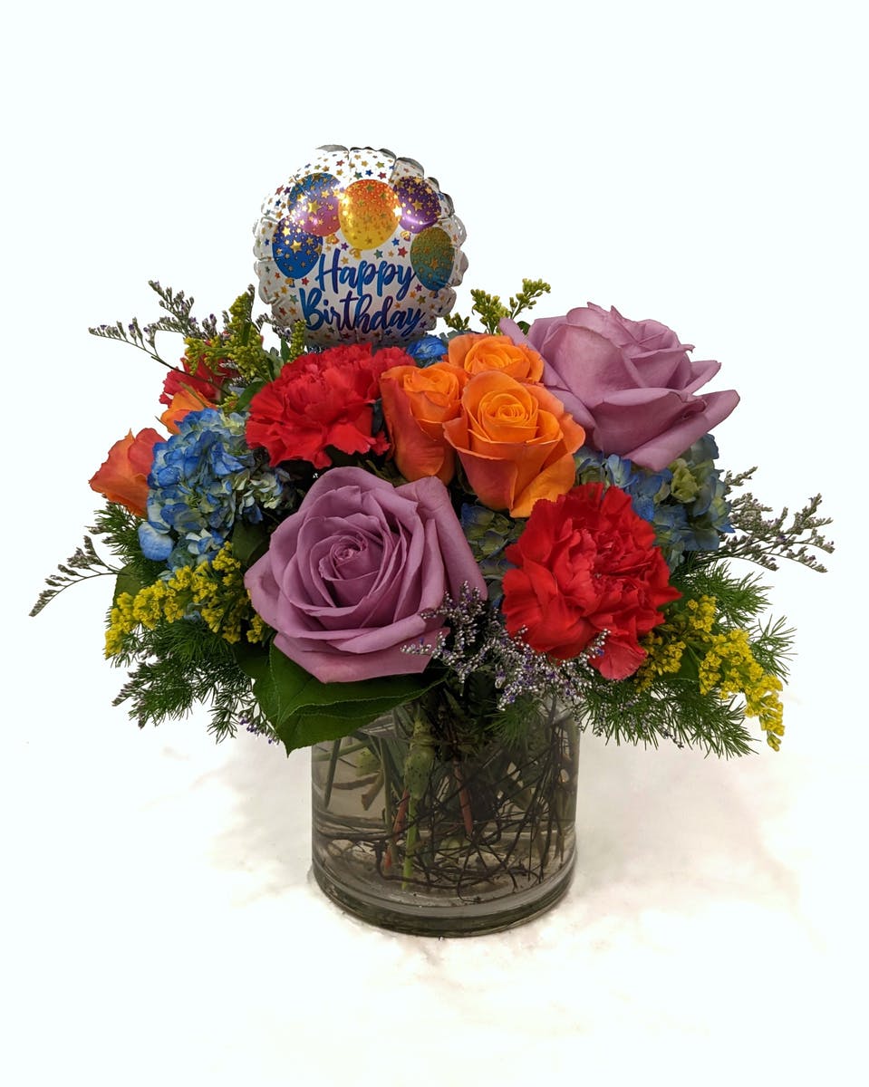 Let's Party A Colorful Birthday Arrangement